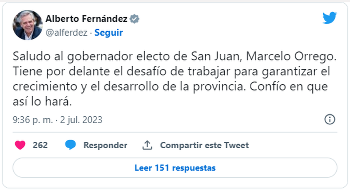 Alberto Fernández y otros referentes de la política felicitaron a ...