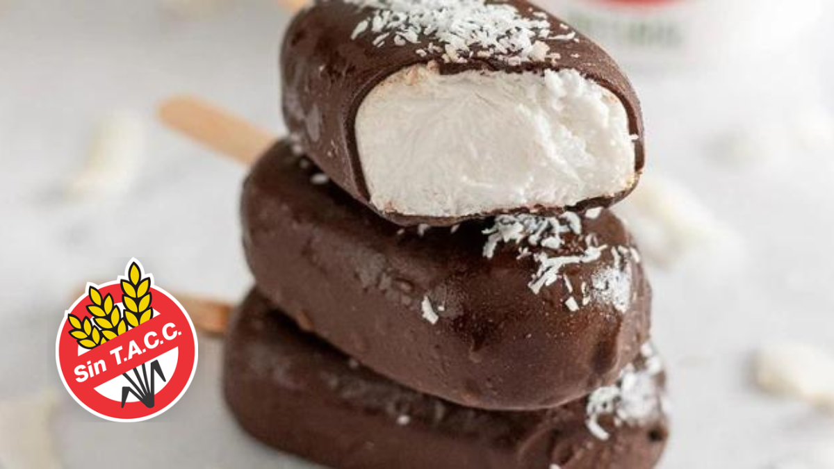 El delicioso bombón helado de coco sin TACC perfecto para comer un ...