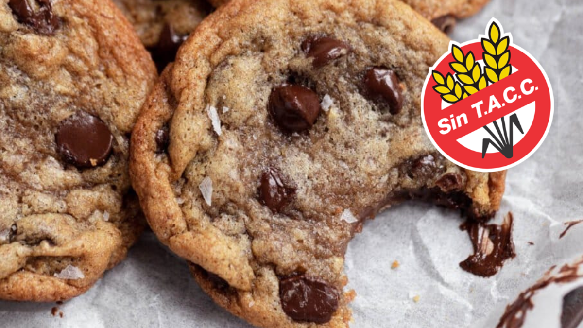 Las galletitas de banana con chips de chocolate sin TACC perfectas para acompañar con un café