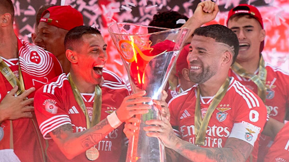 Di María marcó un gol y Benfica, con Otamendi de capitán, ganó la ...