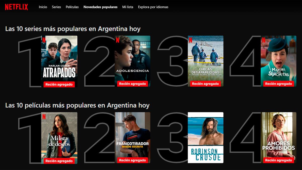 Qué ver el fin de semana en Netflix: lo más popular en series y películas