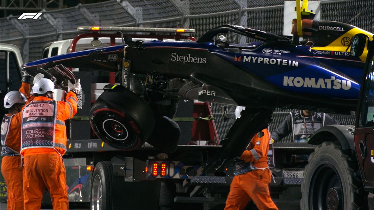 Qué dijo Williams tras el fuerte accidente de Franco Colapinto que puede dejarlo fuera del GP de ...