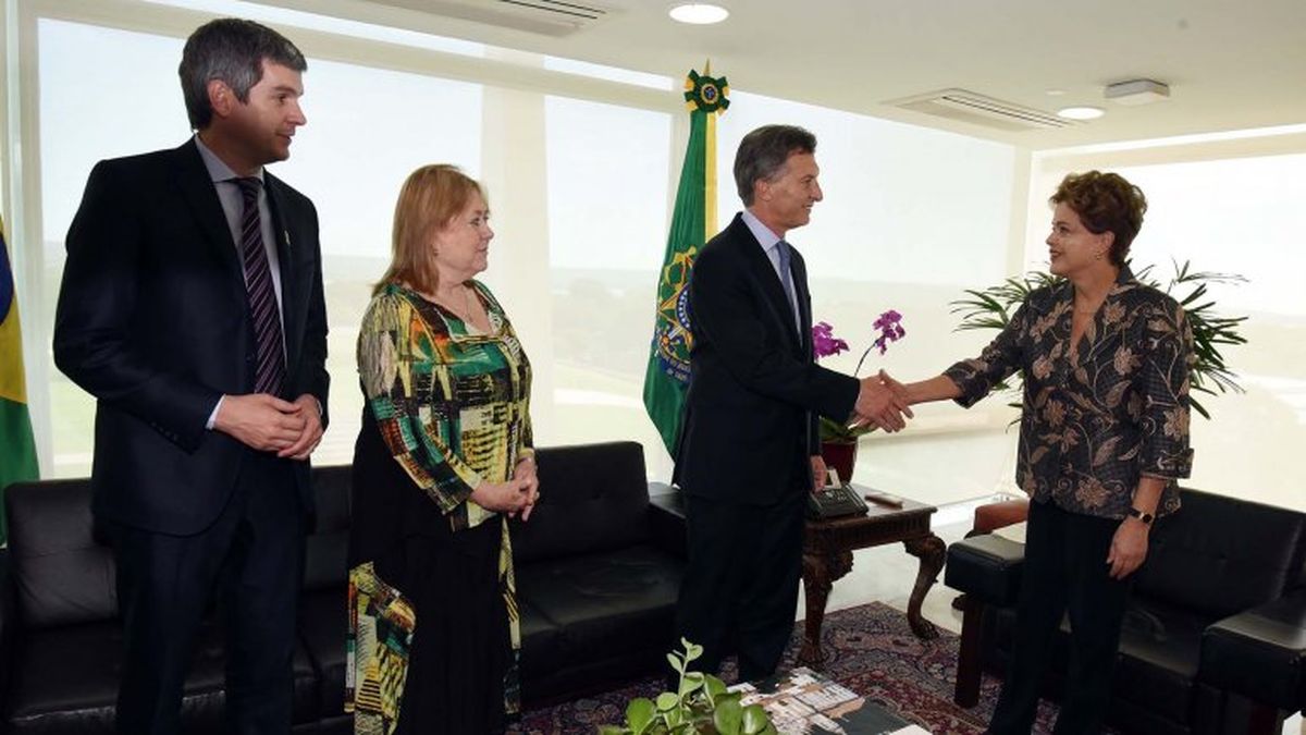 Mauricio Macri se reúne con Dilma Rousseff en el Palacio del Planalto