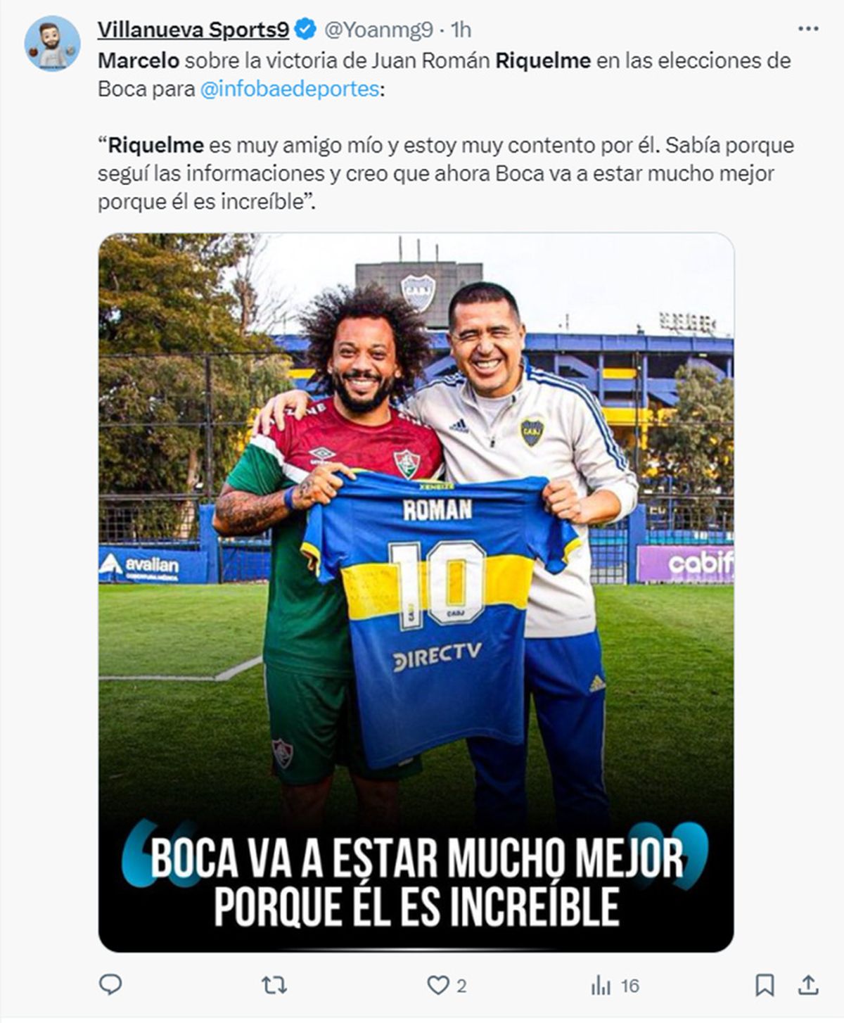 Marcelo se refirió a la victoria de Riquelme en Boca y dio que hablar