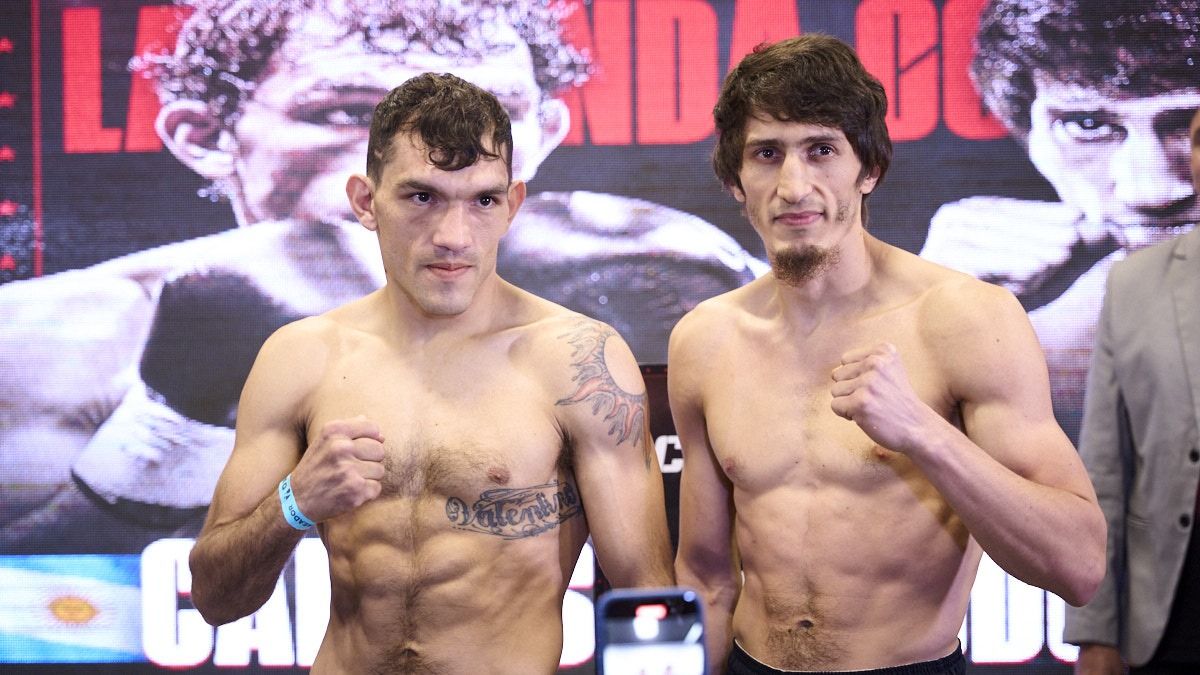 Juan Carrasco y Zaur Abdullaev superaron el pesaje y batallarán en el Aconcagua Arena