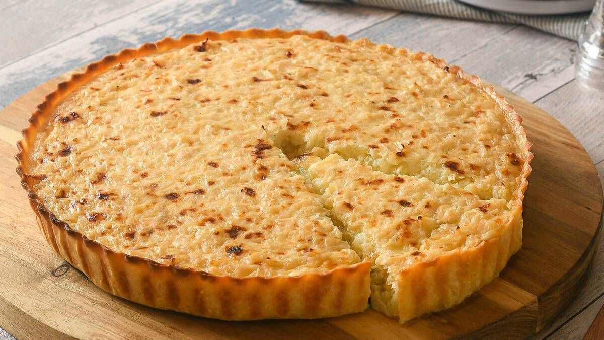 Receta riquísima de tarta de papas con masa crujiente en 20 minutos