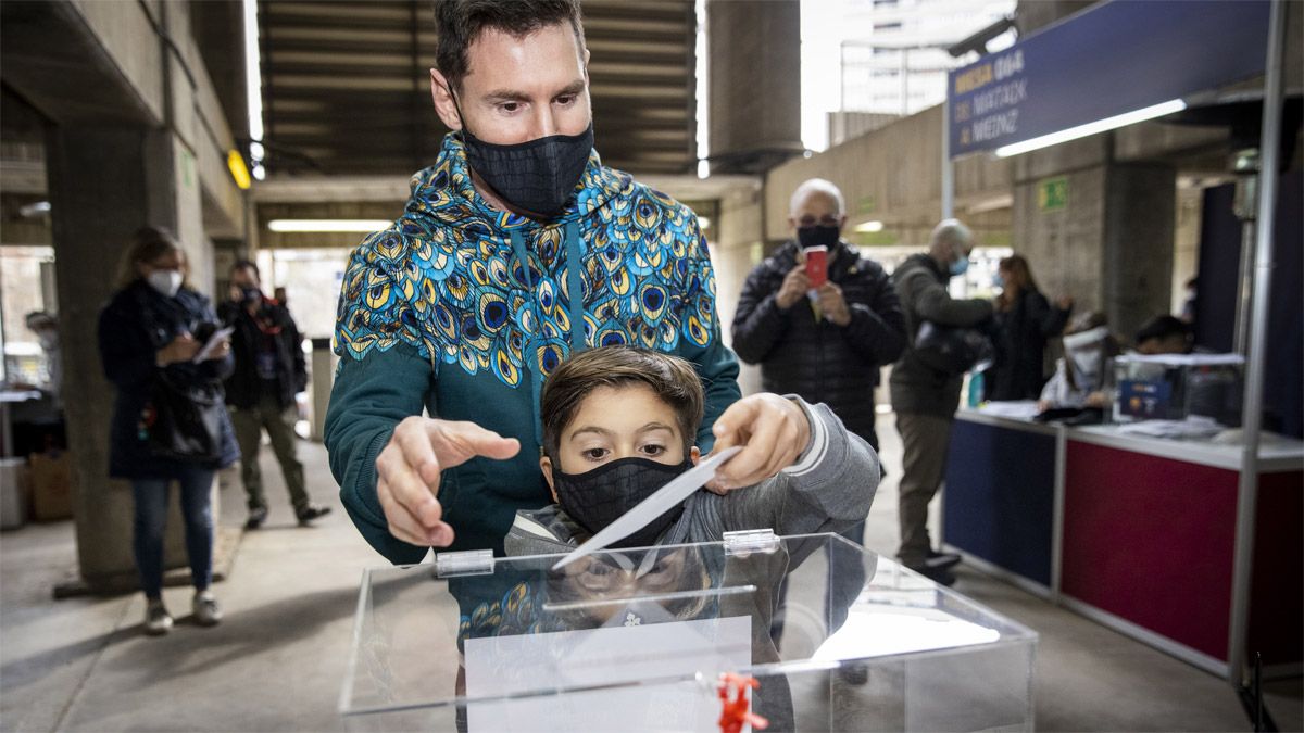 Messi votó en las elecciones a la presidencia del Barcelona