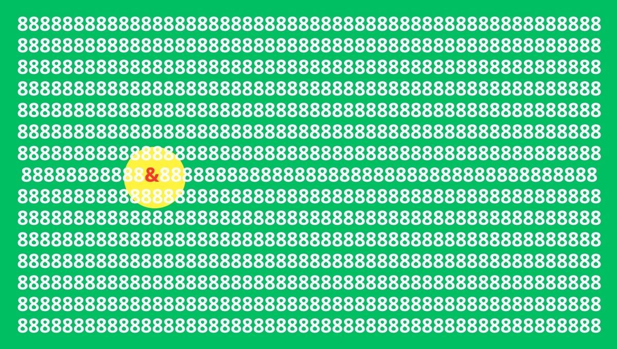 Acertijo visual: solo las personas con vista de halcón podrán encontrar el signo & entre los números