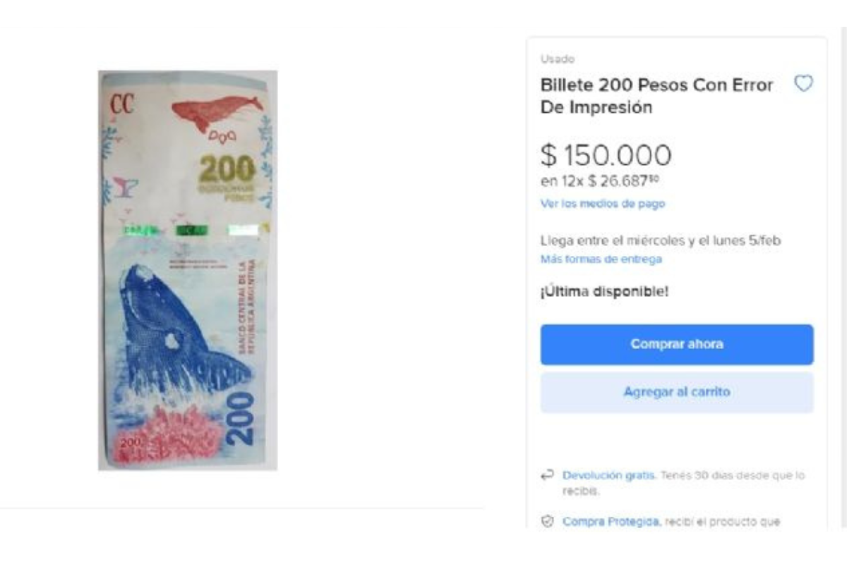 Pagan 150 mil pesos al suertudo propietario de este billete de 200 pesos