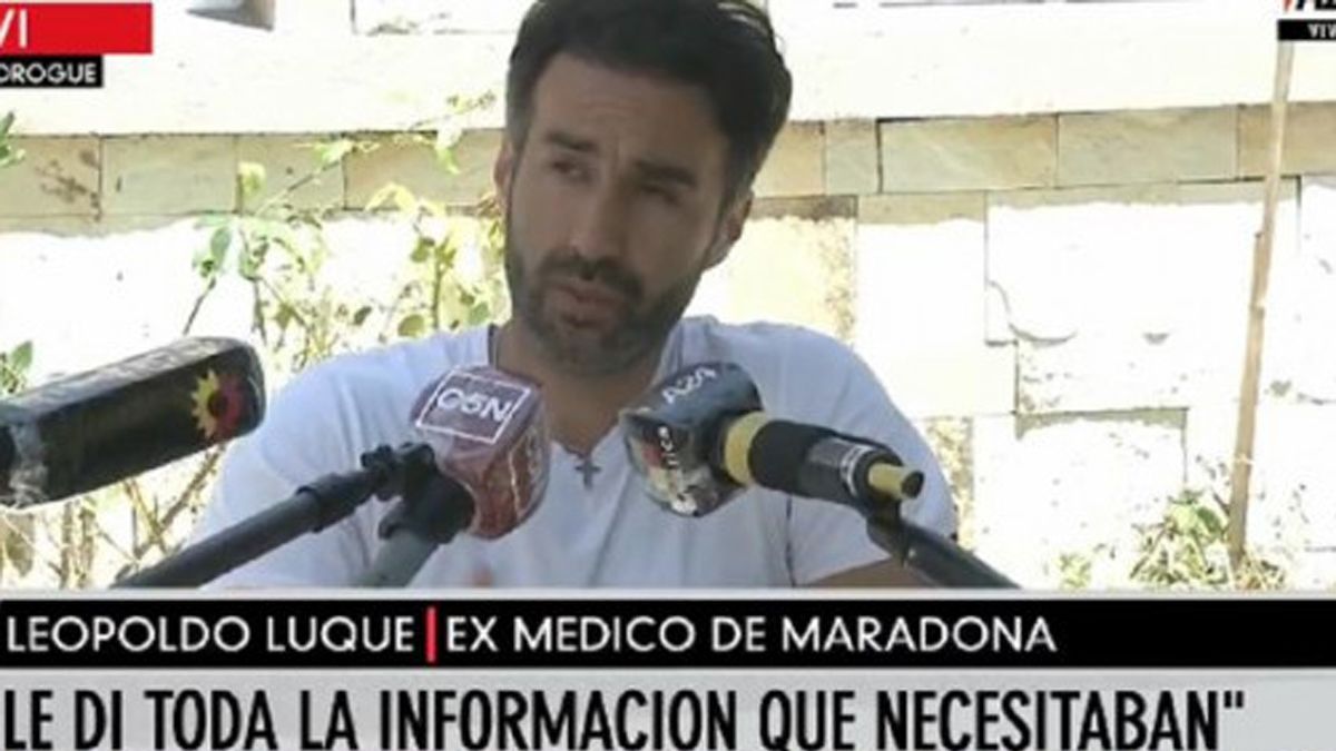 Doctor Luque: Hice lo mejor que se podía con Diego