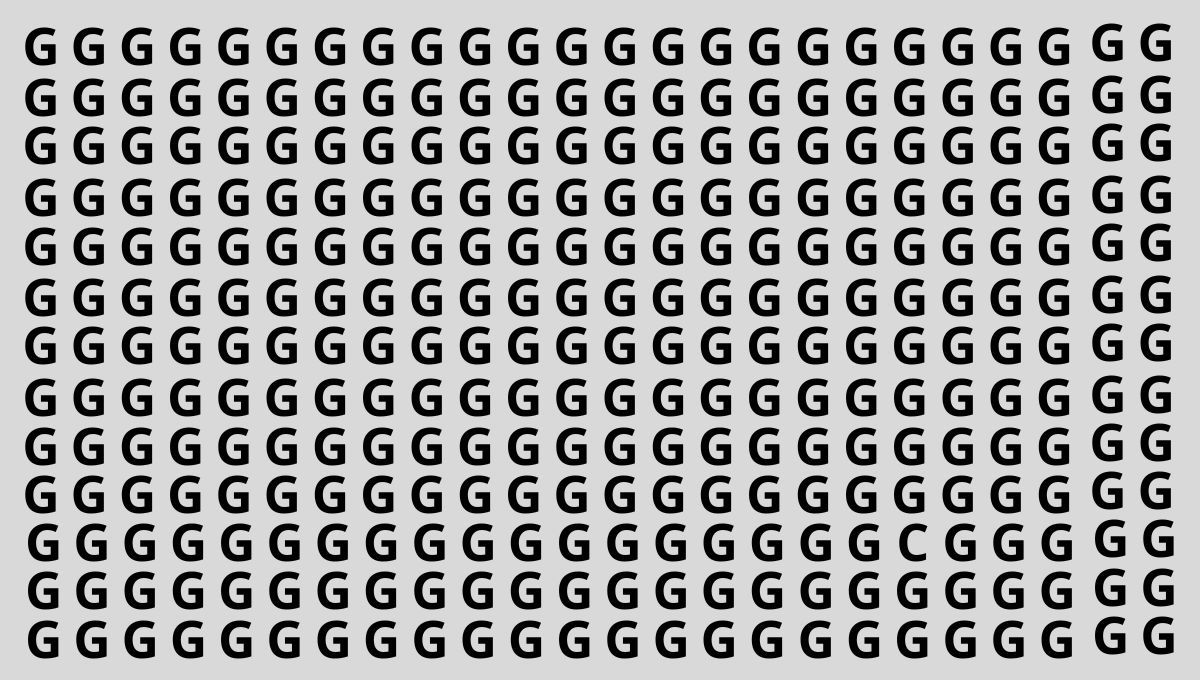 Acertijo visual: solo las personas con vista de halcón podrán encontrar la letra C en la imagen