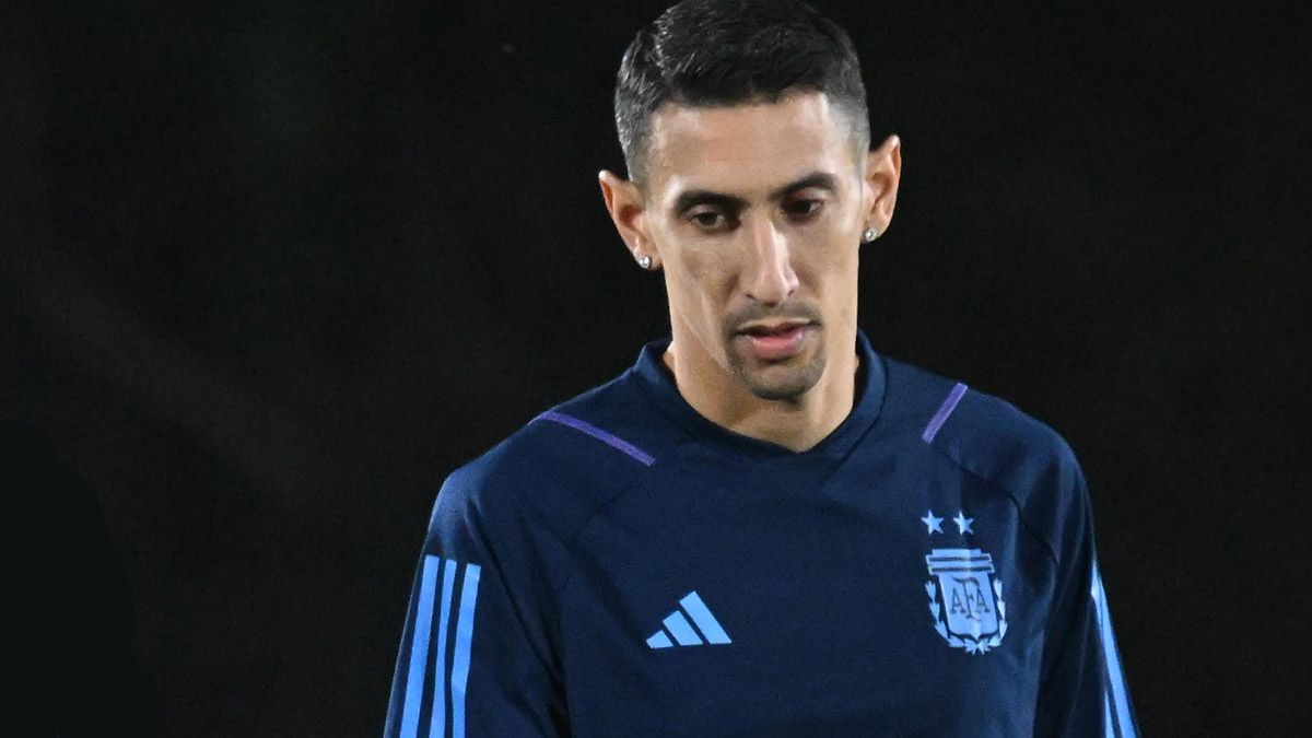 Ángel Di María fue el único que se entrenó en la Selección argentina
