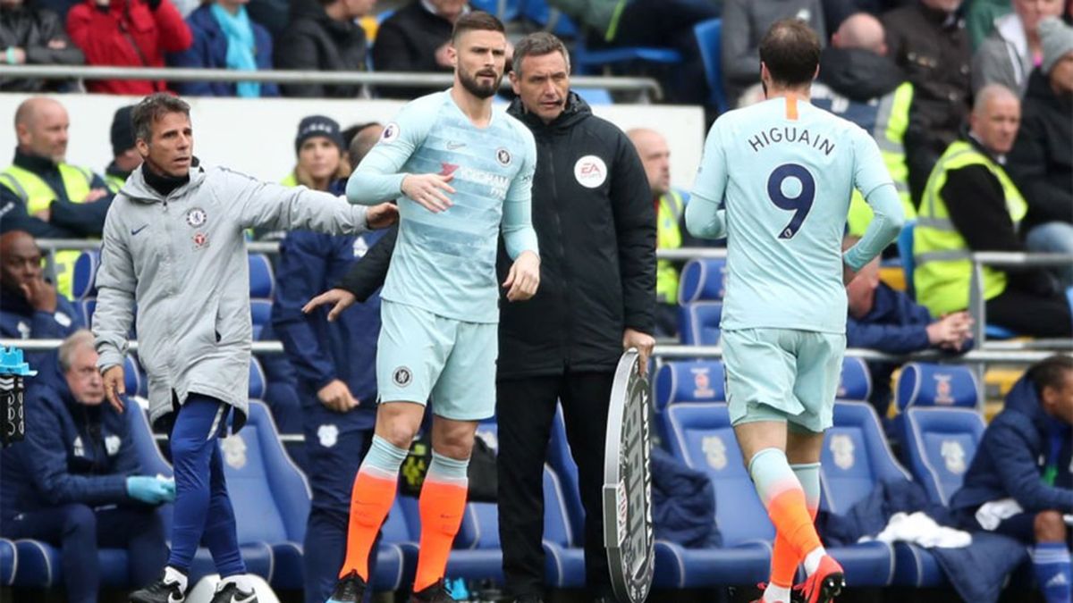 Gran remontada del Chelsea de Higuaín ante el Cardiff