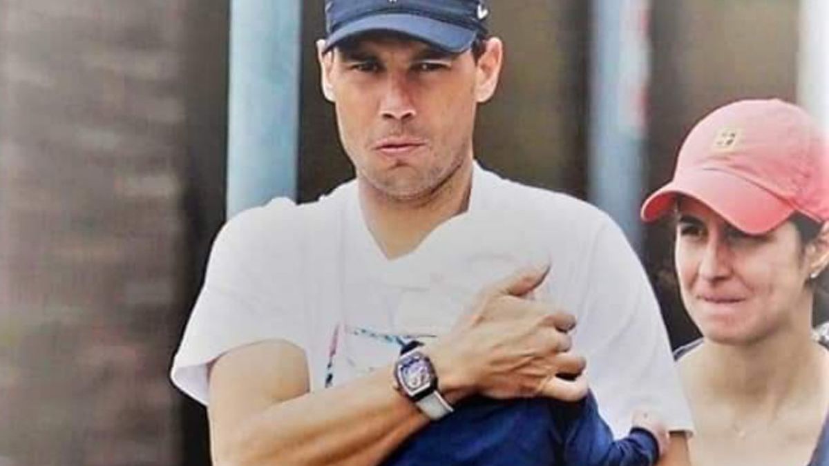 Rafael Nadal y las fotos con su hijo en la previa del Abierto de Australia