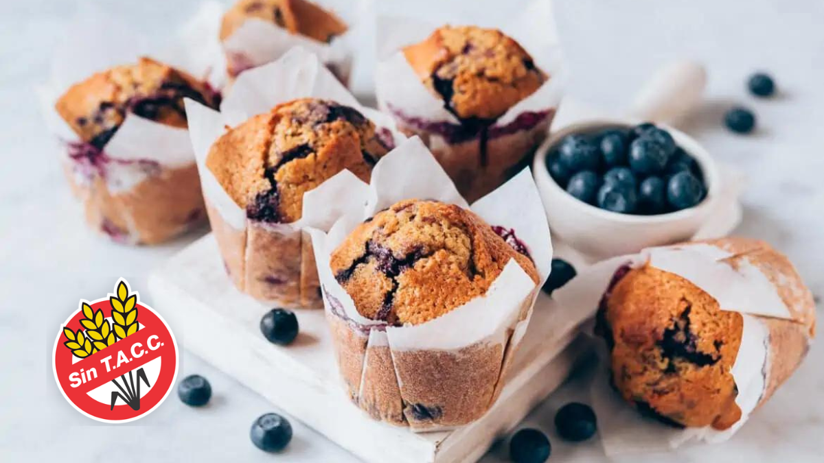 Estos deliciosos muffins de arándanos y limón sin TACC perfectos para disfrutar en tu merienda