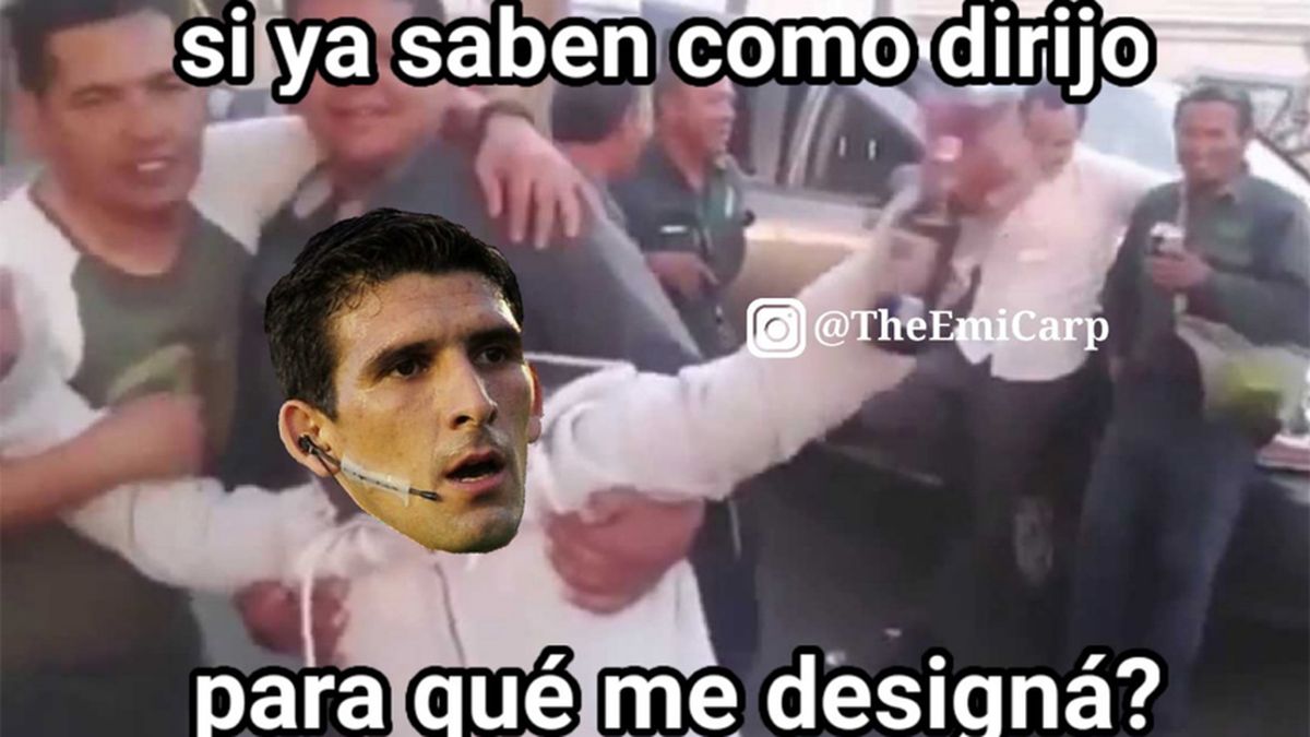Andrés Merlos se convirtió en meme tras su partido River-Vélez