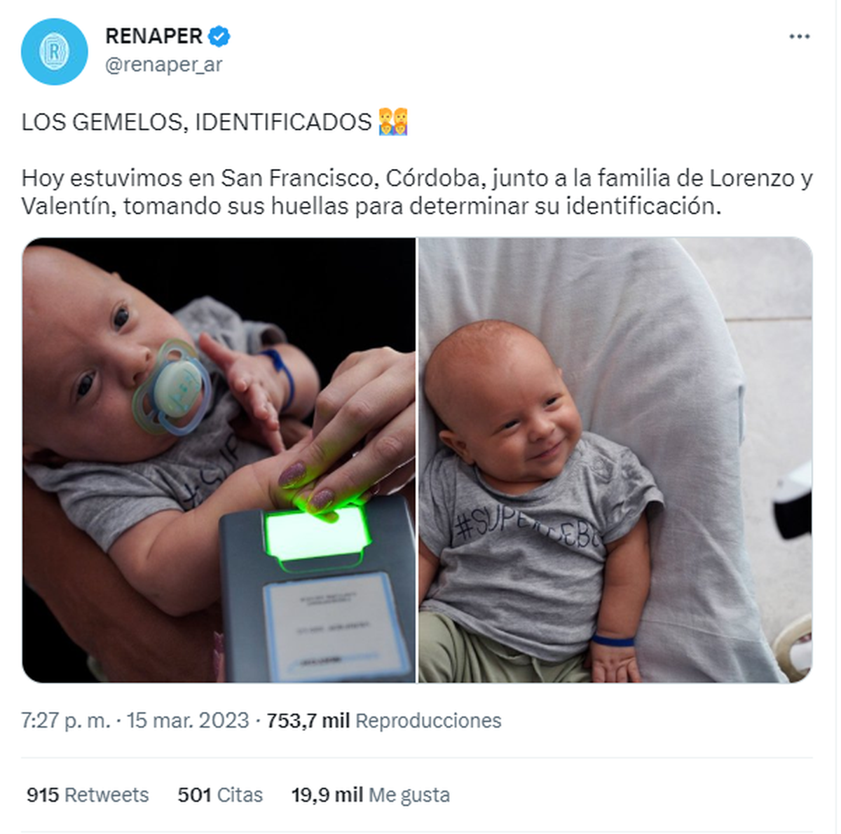 La mendocina que se hizo viral por sus gemelos pudo averiguar la ...