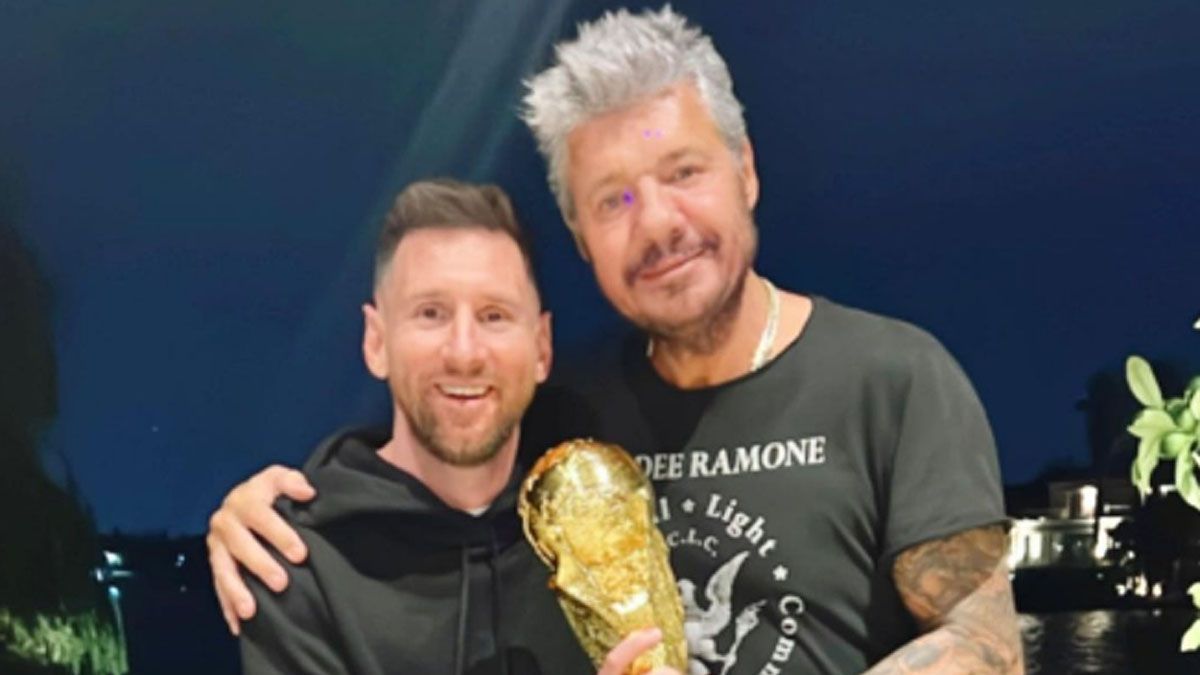 Lionel Messi y Marcelo Tinelli: cena familiar con la Copa del Mundo