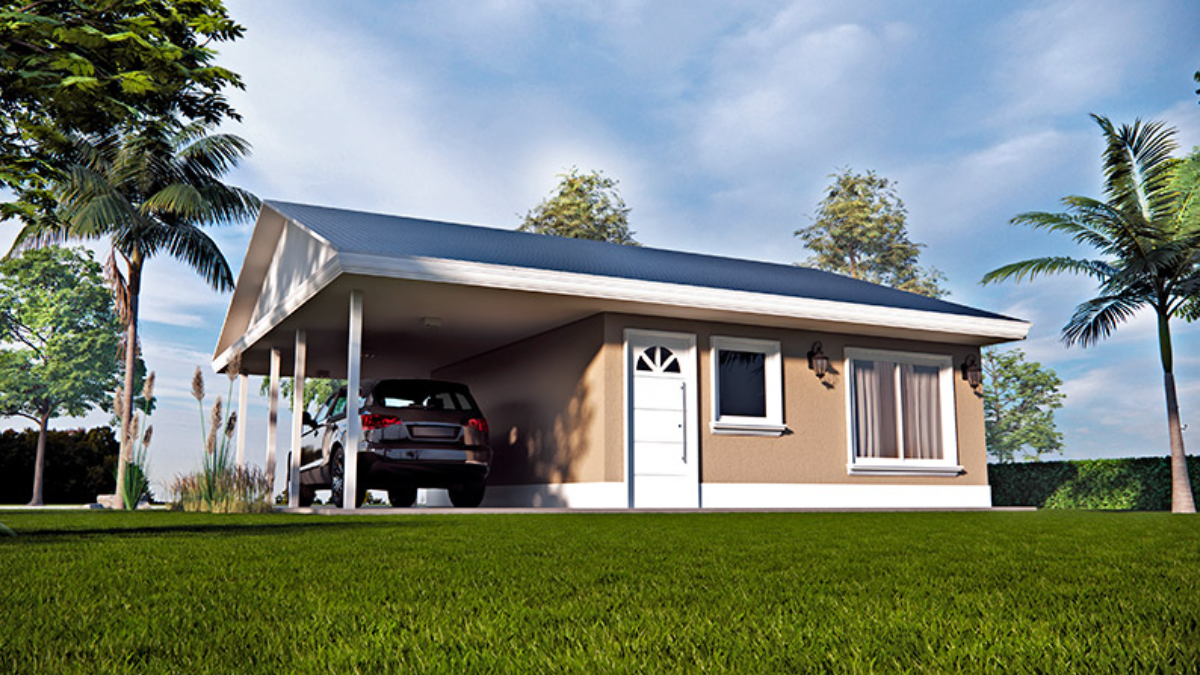 Estilo americano y dos habitaciones: cómo es casa prefabricada de 15. ...