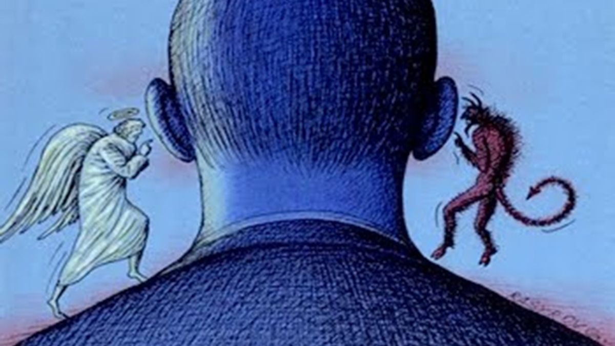 Detectaron al ángel y el demonio que susurran al oído: hallan la voz de ...