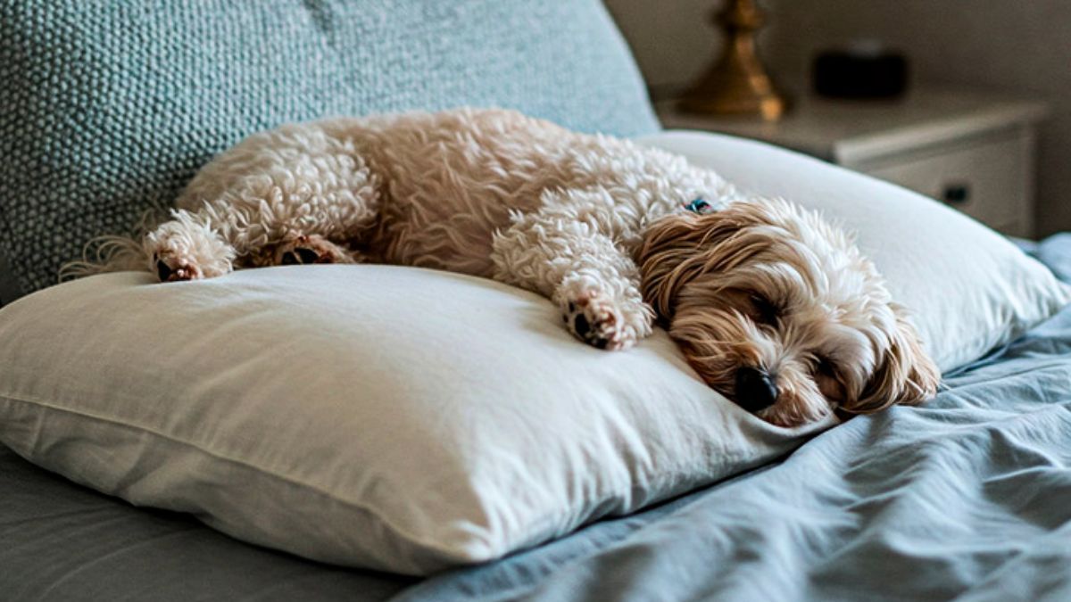 Qué significa que tu perro prefiera dormir en tu almohada y no a los ...