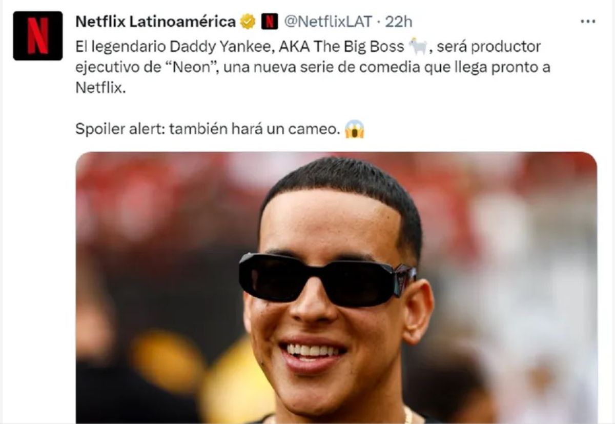 Daddy Yankee será actor y productor de una serie en Netflix